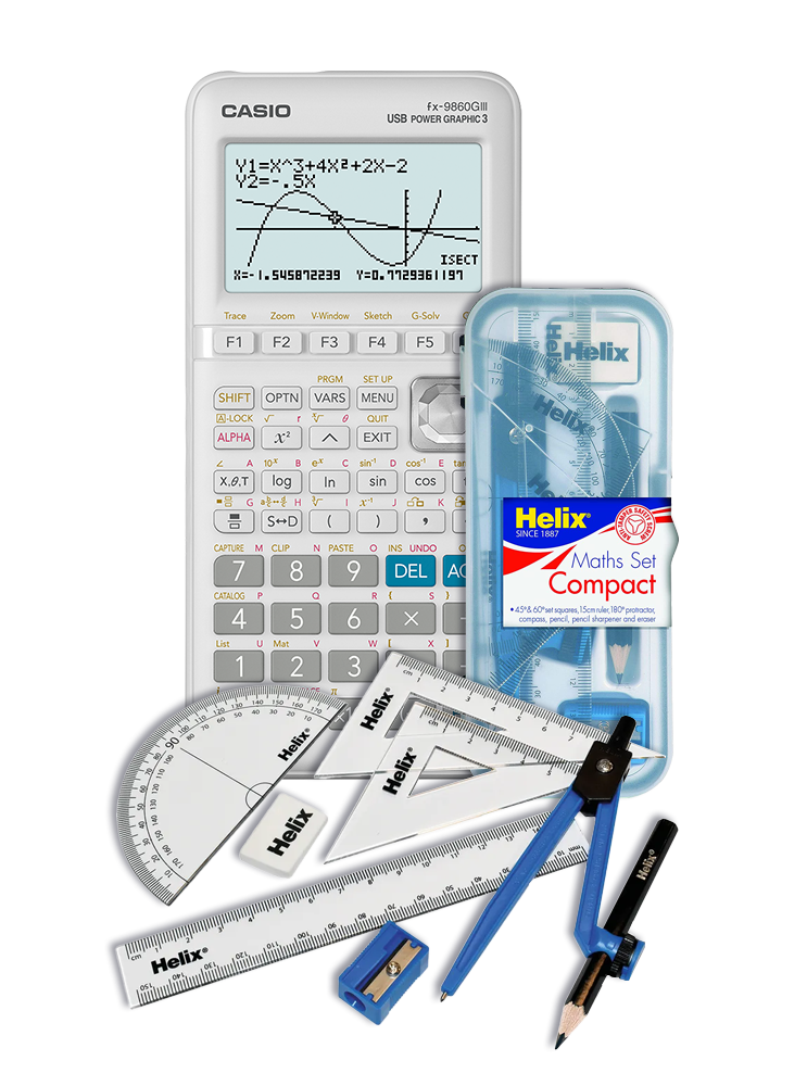 Casio fx-9860G III Advanced Graphic Calculator + Helix Exam Bundle ...